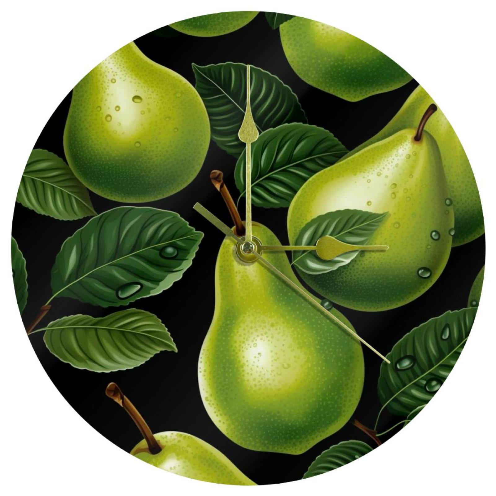 Pears Circular Acrylic Wall Clock - Elegant Timepiece for Home Decor ...