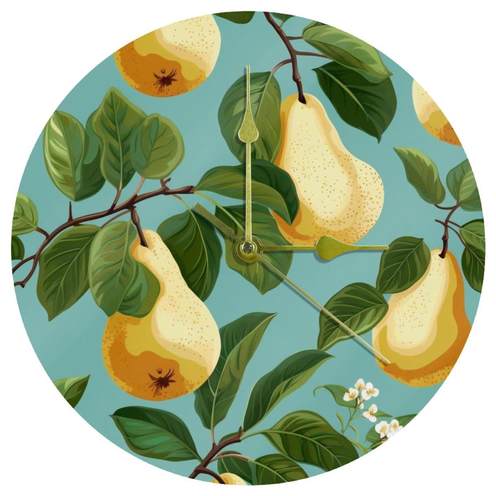 Pears Modern Acrylic Circular Wall Clock - Sleek Timepiece for Stylish ...