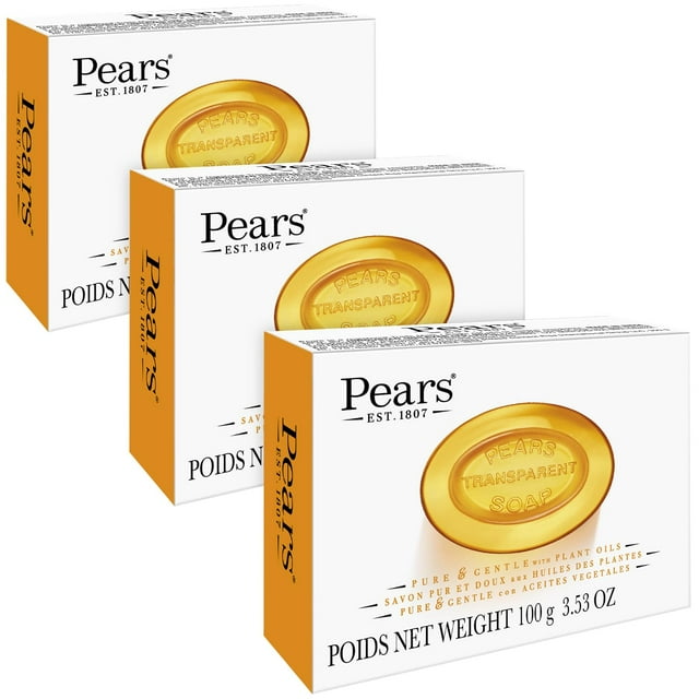 Pears Pure & Gentle Soap with Natural Oils, 3.5 oz bars, 3 ea - Walmart.com