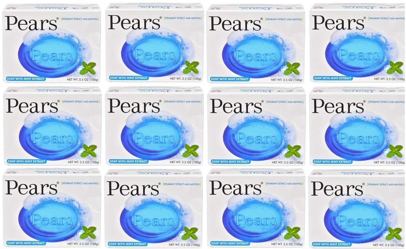 Pears Soap with Mint Extract, Pure & Gentle 6 - 3.5 oz Bars - Walmart.com