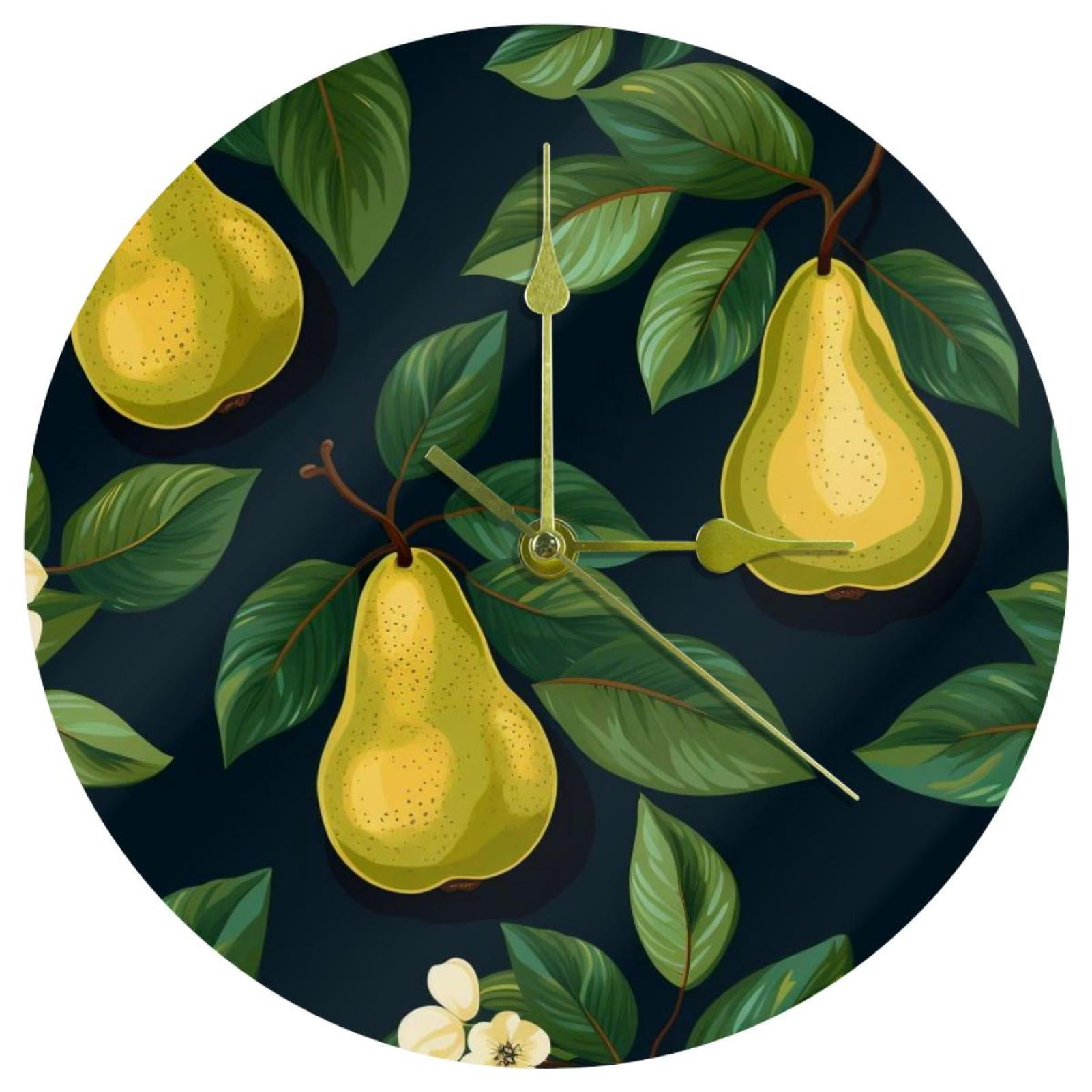 Pears Stylish Acrylic Wall Clock - Contemporary Circular Design, Silent ...