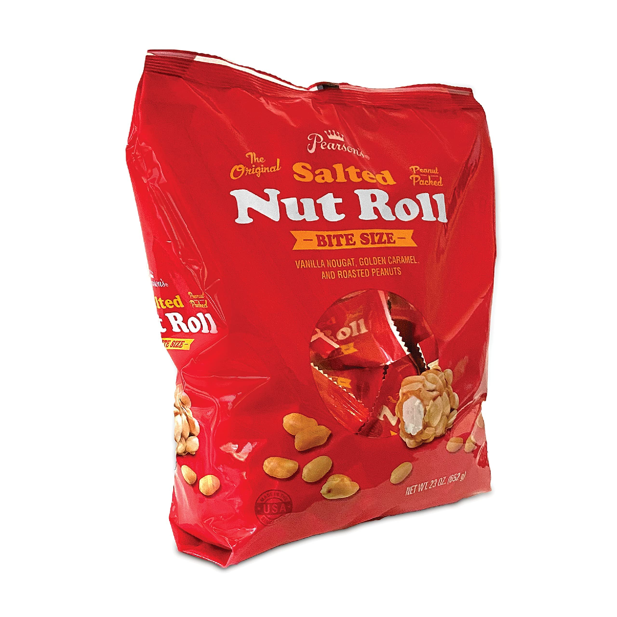 Pearson's Bite-Size Salted Nut Roll With Caramel Flavor | 23 oz. Bag ...