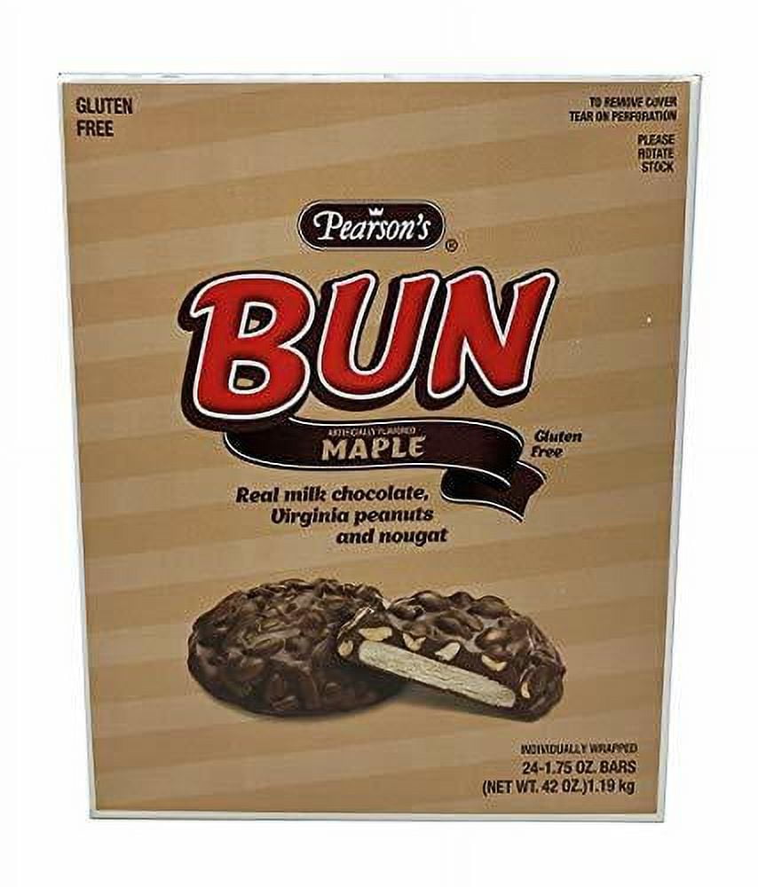 Pearson's Maple BUN Bar Fresh Roasted Peanuts Creamy Maple Center 24 ...