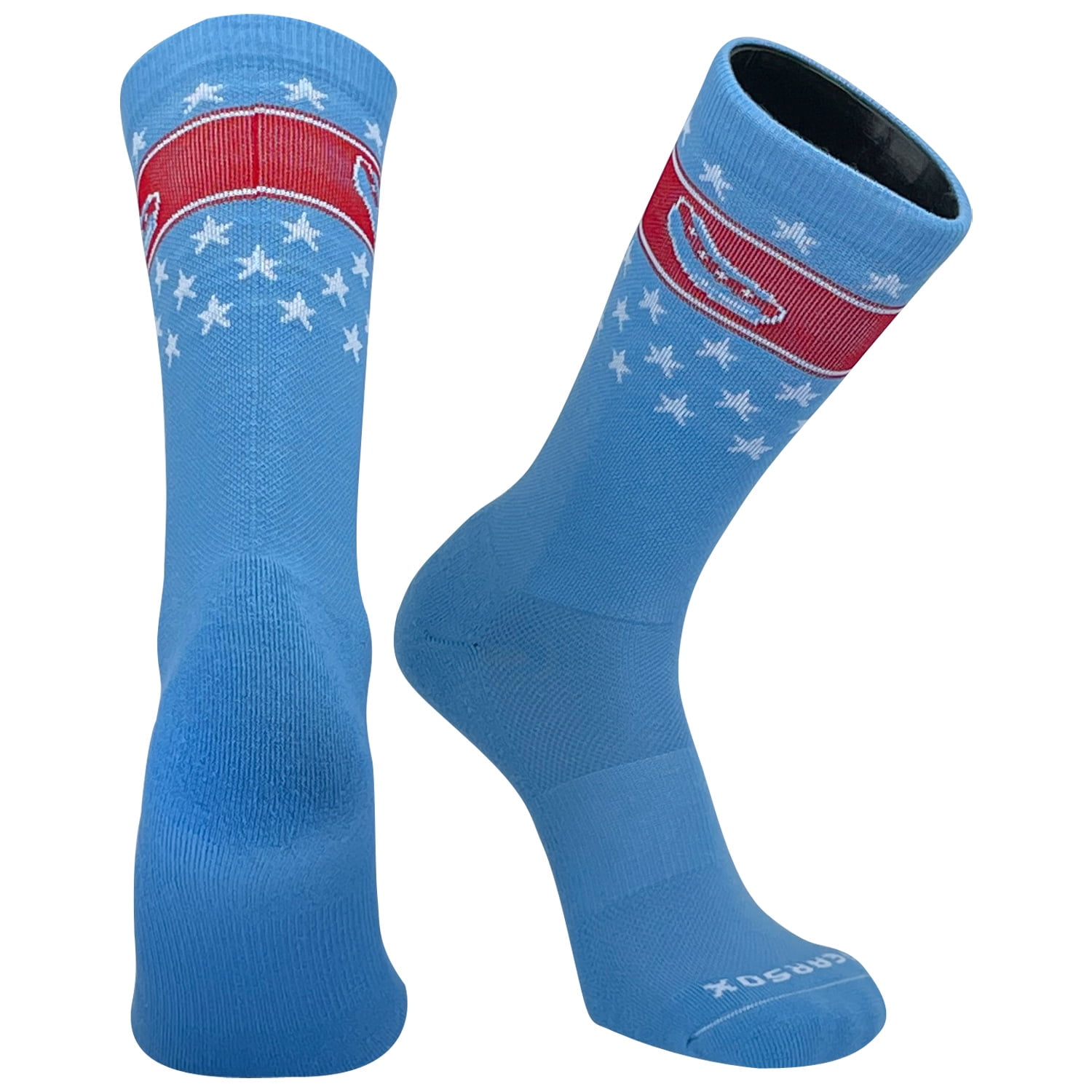 Pearsox Chicago Dogs Chicago Flag Blue Crew Socks (M) - Walmart.com