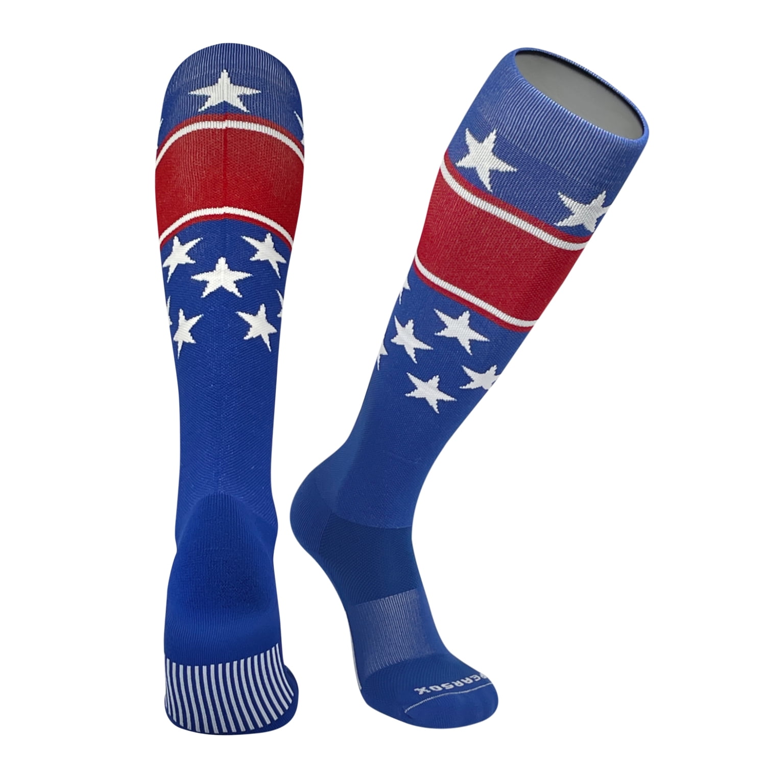 Pearsox USA Flag Banner Knee High Long Baseball Football Socks (S ...