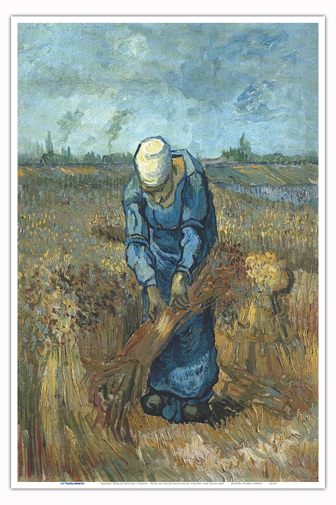 Peasant Woman Binding Sheaves (After Millet) - Saint-Rémy-de-Provence ...