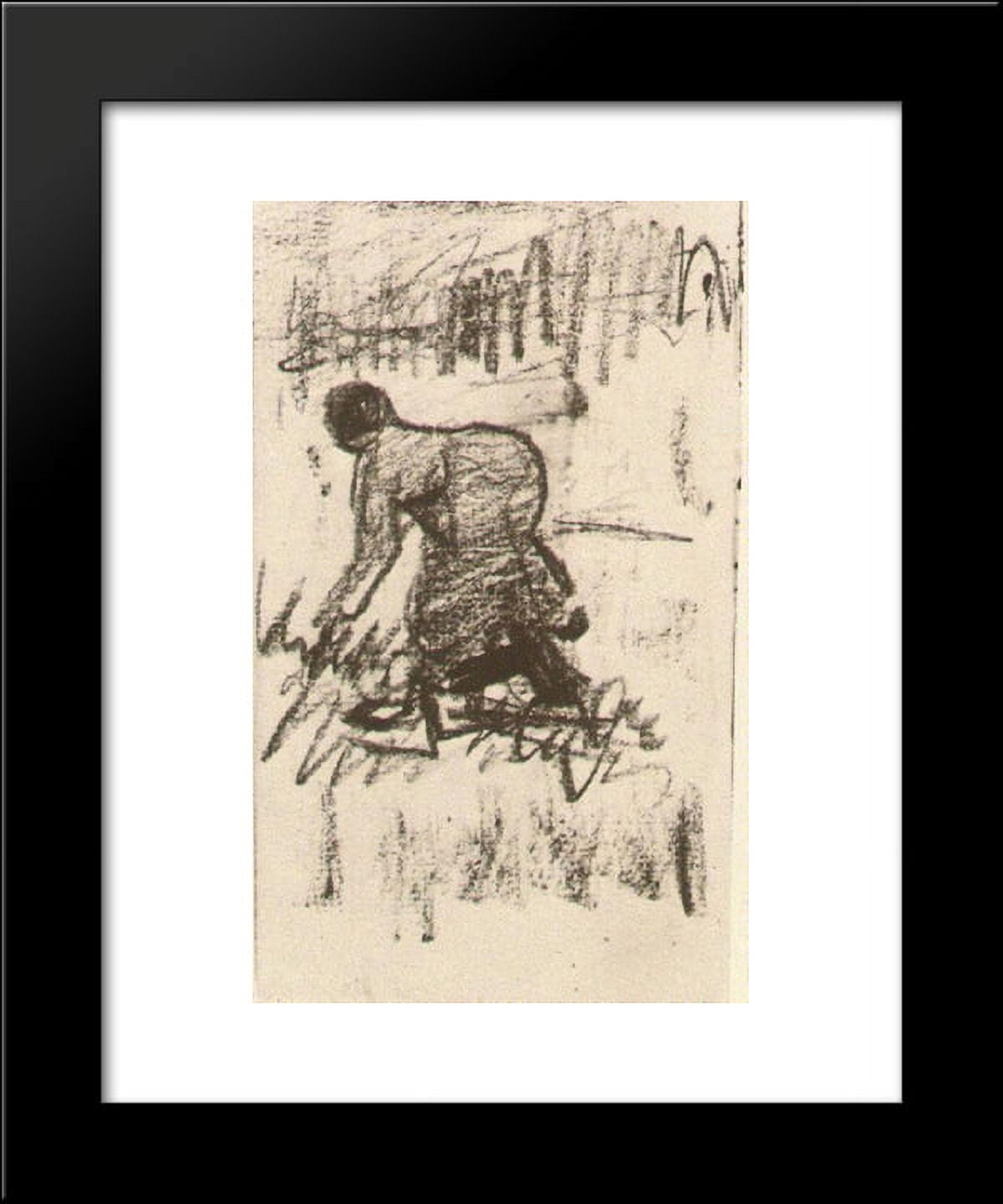 Peasant Woman, Stooping to the Left 20x24 Framed Art Print by Vincent ...