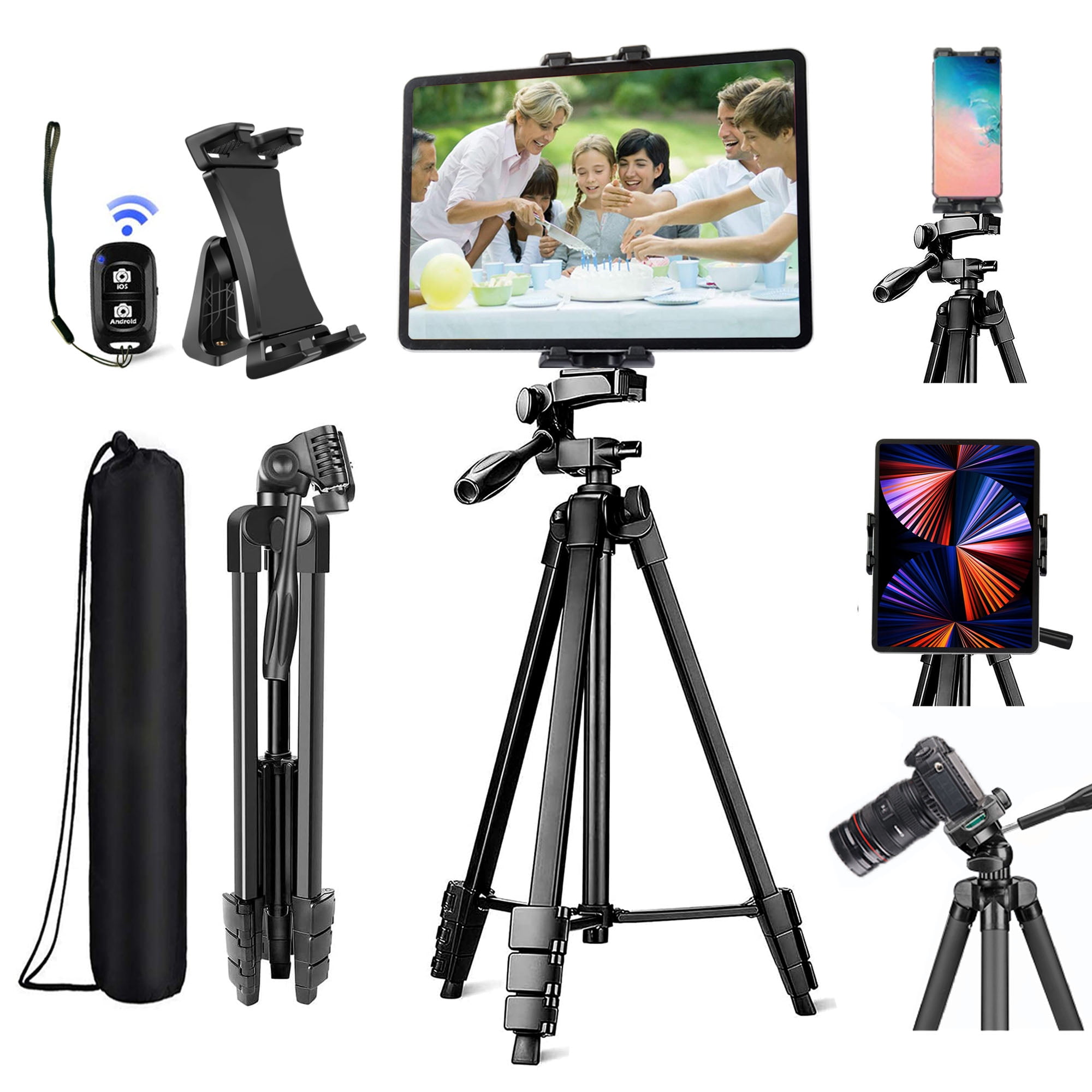 Peastrex 3 in 1 Tablet Tripod Stand for iPad Pro, Air, Mini, Surface ...