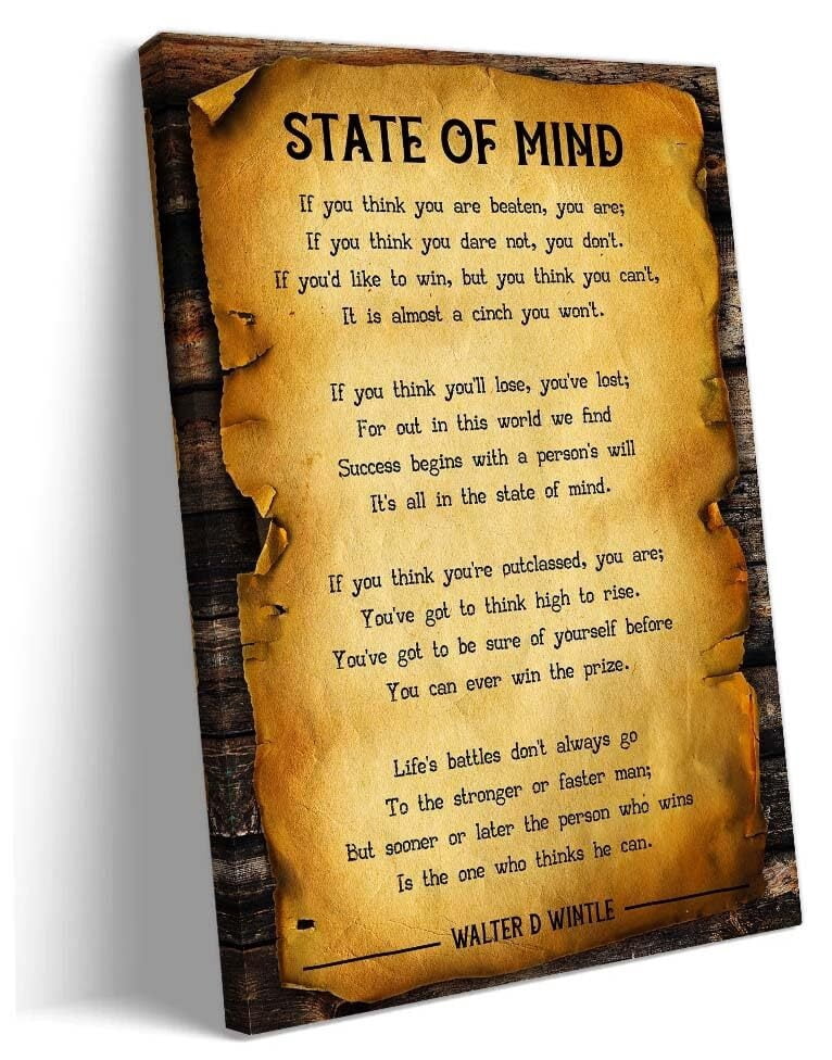 Peastrog State of Mind Poem Wall Decor Poetry Posters Art for Bedroom ...
