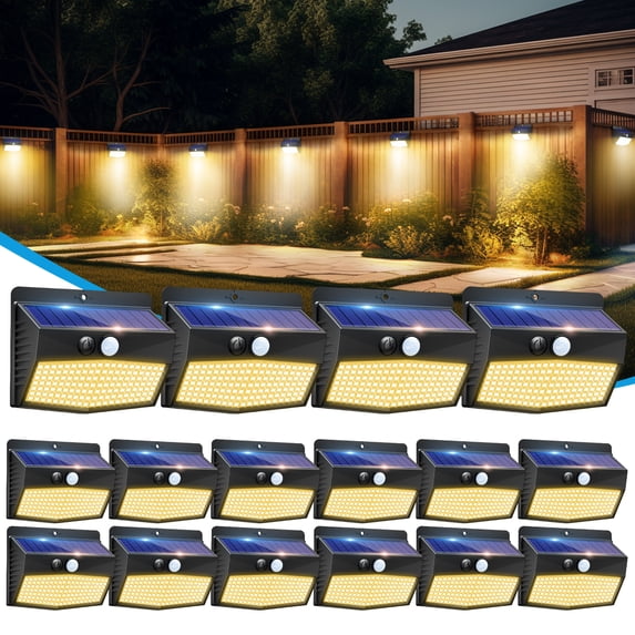 Peasur Solar Lights Outdoor Motion Sensor Solar Security Lights ...