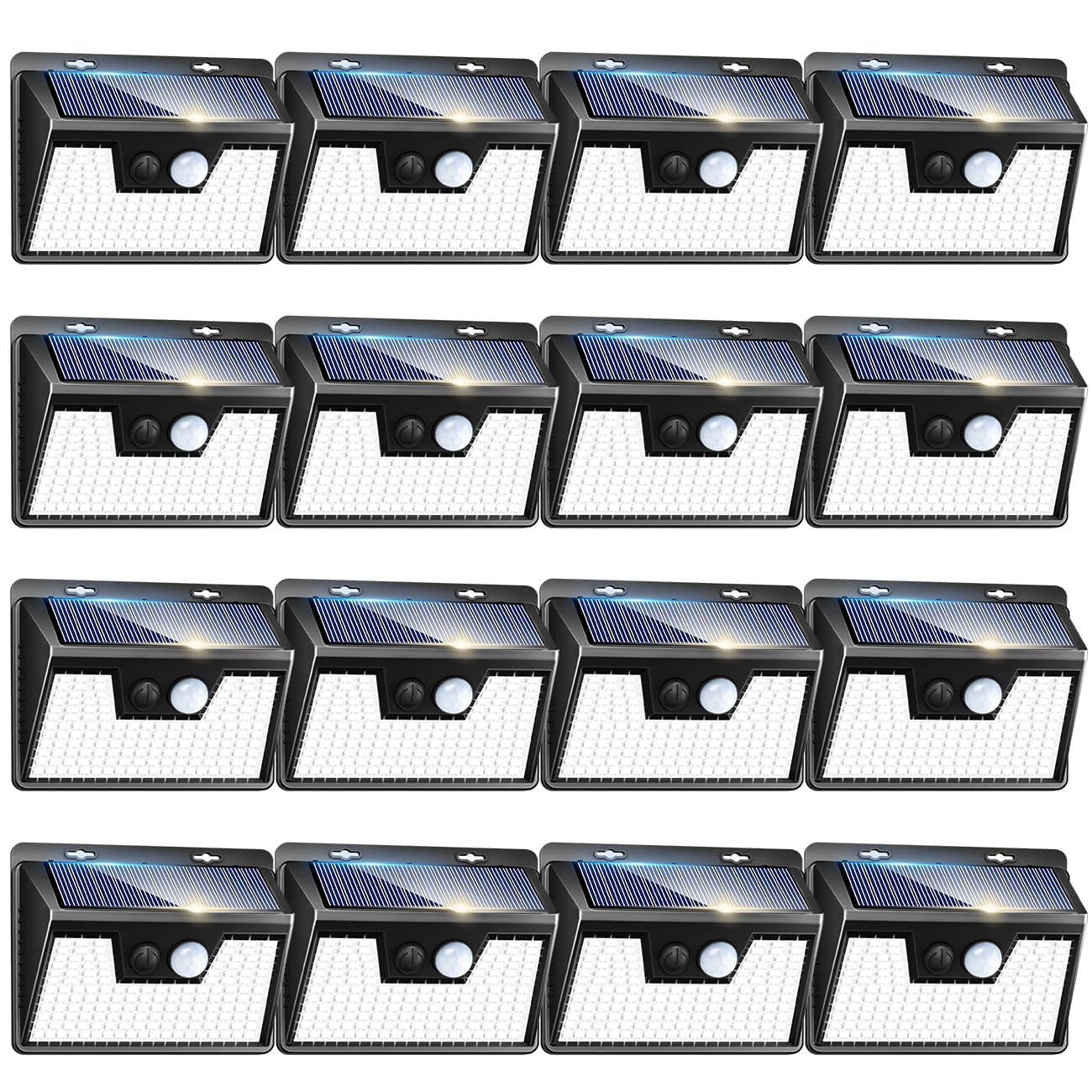 Peasur Solar Powered Lights Outdoor, 140LED 16Pack Motion Sensor Light ...