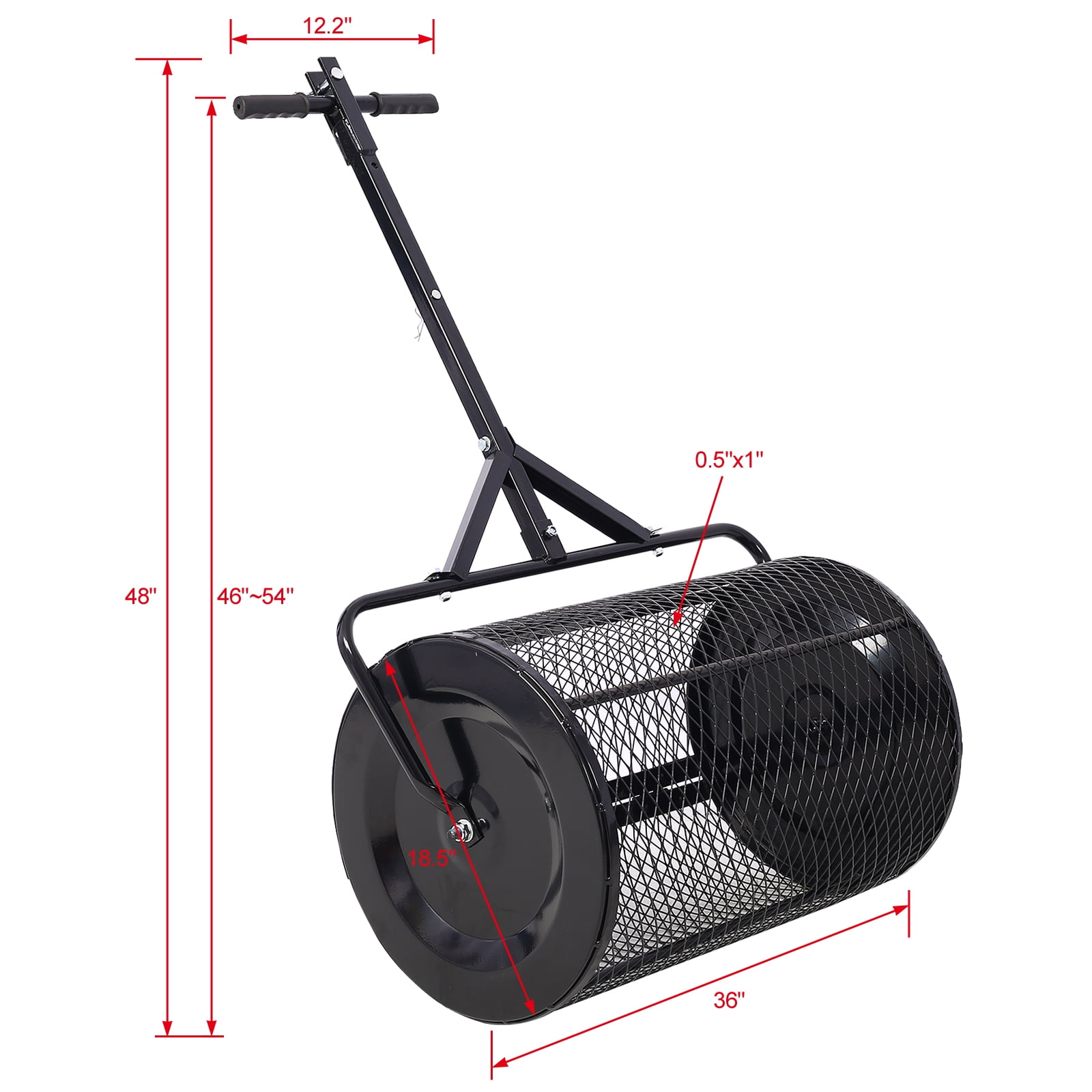 Peat Moss Spreader 36Inch,Compost Spreader Metal Mesh,2 In 1 Atv and T ...