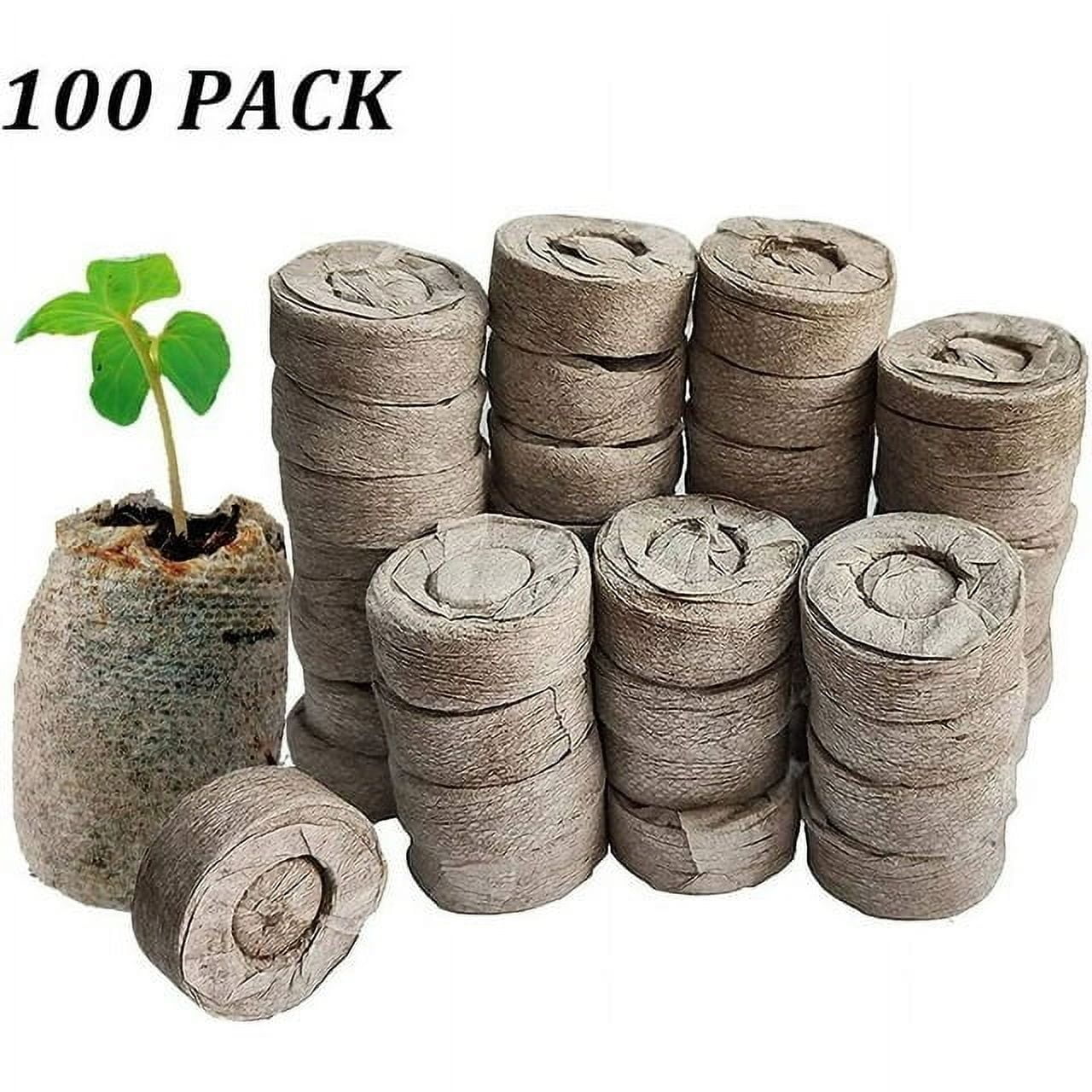 Peat Pellets 100 Pcs 50mm Seed Starting Plugs Seeds Starter Pallet ...