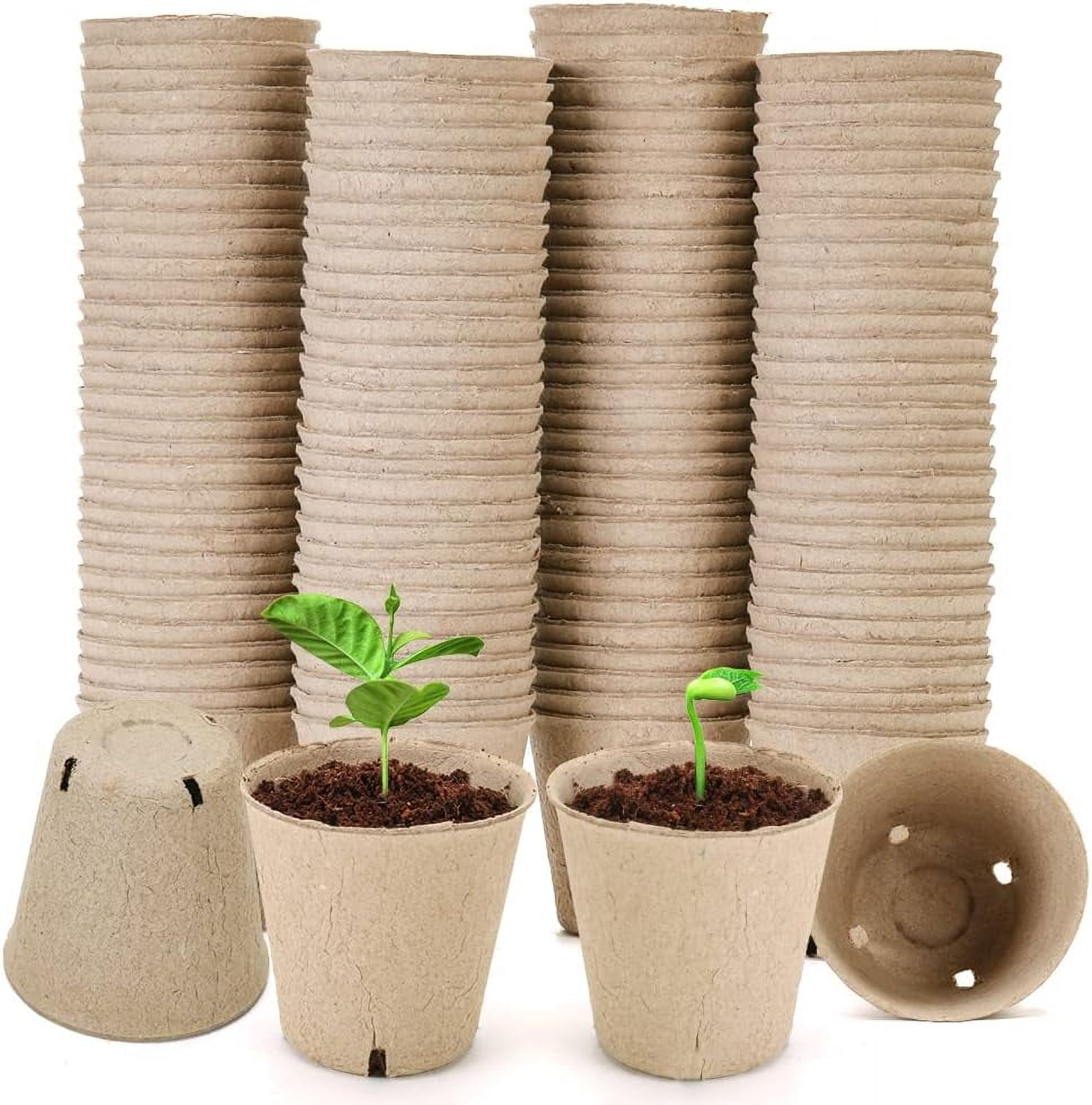 Peat Pot, 126 Packs 3.15 Inch Seed Starting Pots with Drainage Holes ...