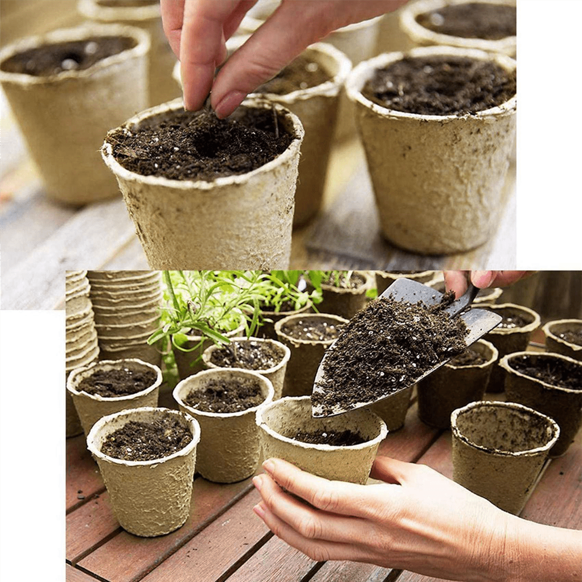 Peat Pots, 90 Pcs 3 Inch Seed Starting Pots Round Nursery Pot ...