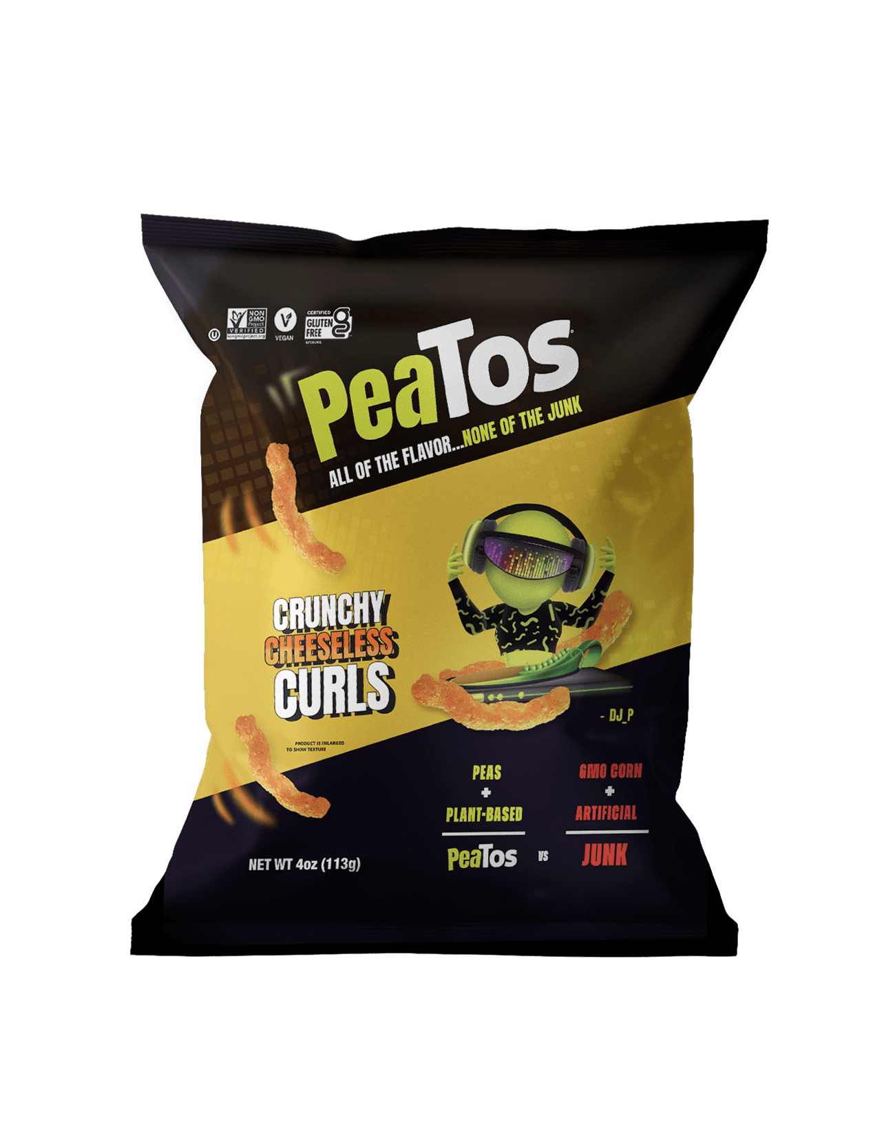 Peatos Classic No Cheese Crunchy Curls Snack, 4 Ounces - Walmart.com