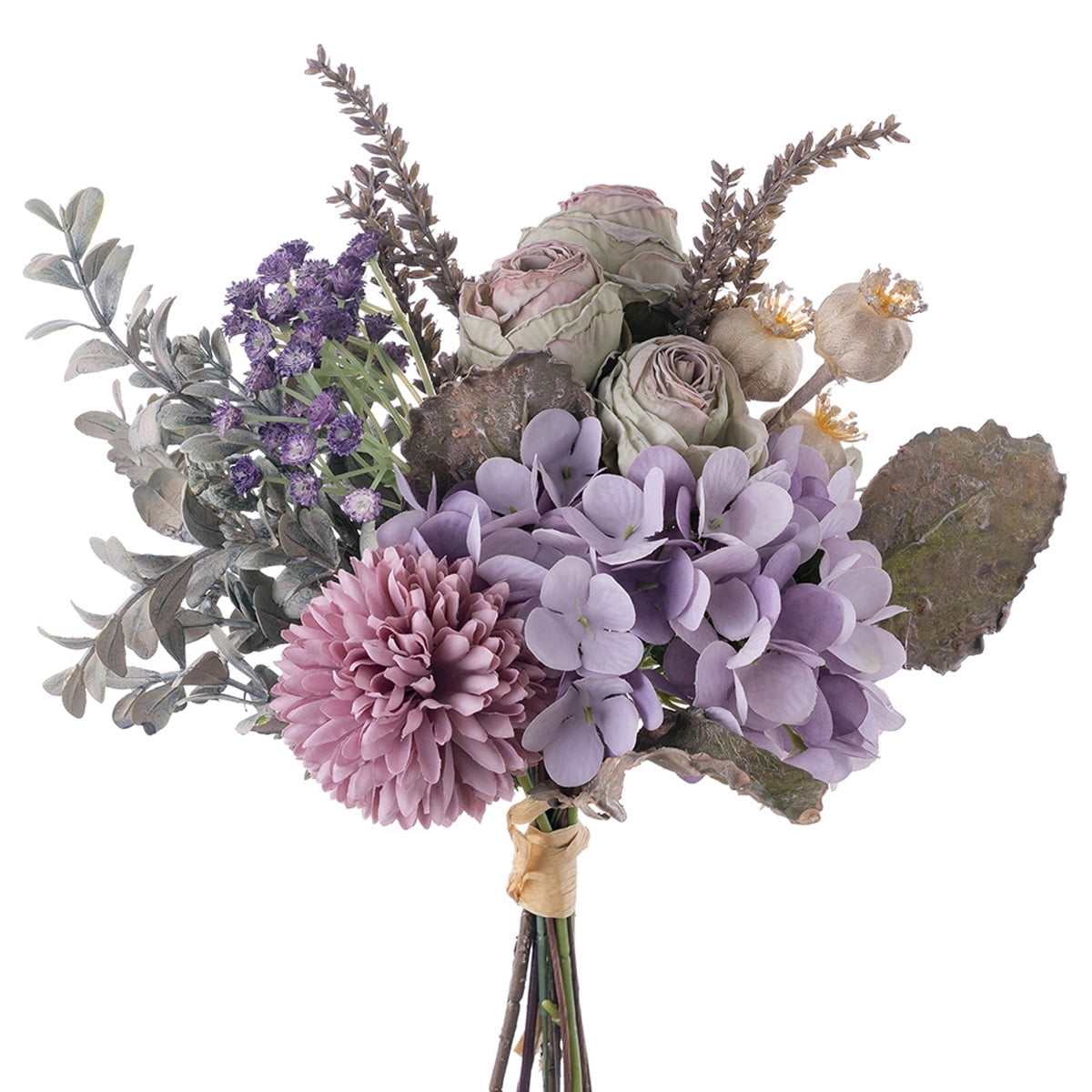 Peauley 12-inch Small Artificial Fake Flowers for Table Arrangements ...