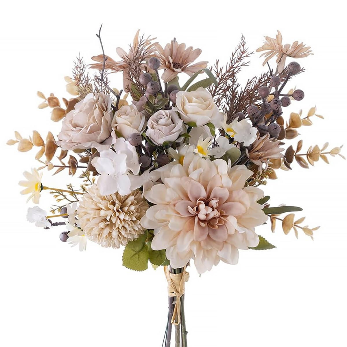 Peauley 16-inch Artificial Fake Flowers Silk Table Arrangements Faux ...
