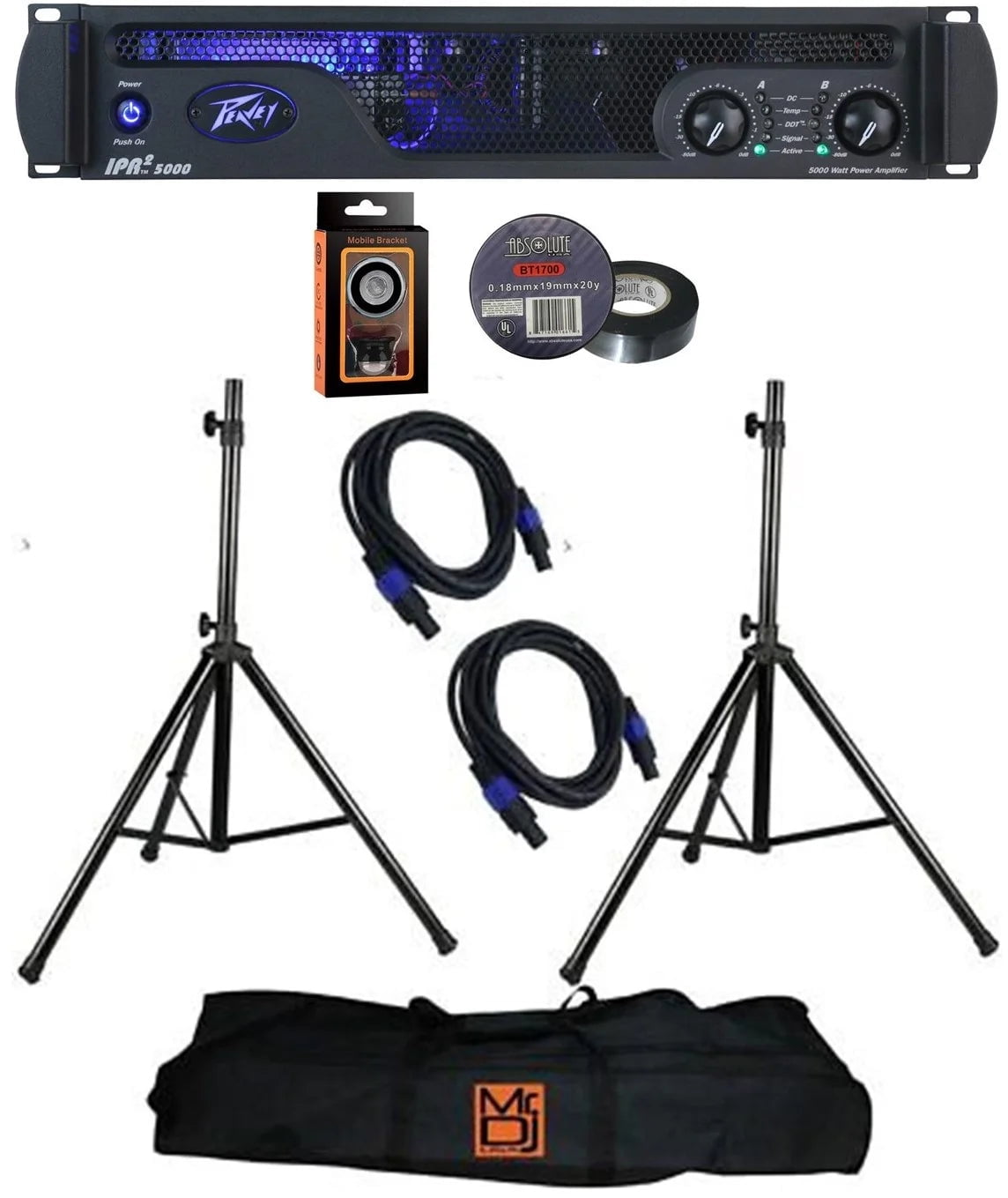 Peavey IPR2 7500 2-channel 7500W Lightweight Power Amplifier Bundle ...