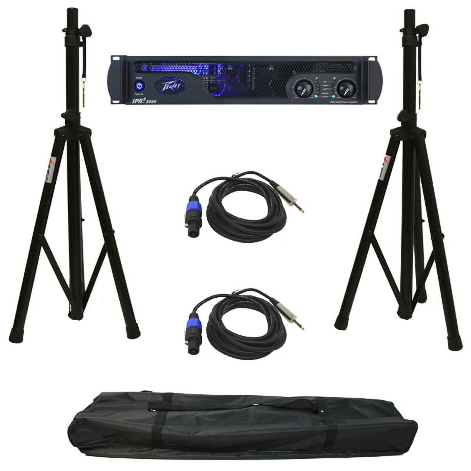 Peavey Ipr2 3000 Pro Audio Speaker Amplifier Amp Stands & Speakon To 1/ ...