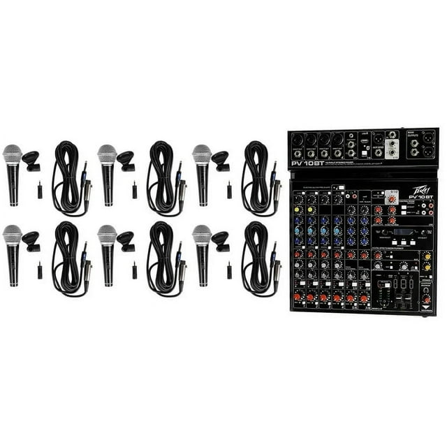 Peavey PV 10 AT 10 Channel Compact Mixing Mixer Console with Bluetooth ...