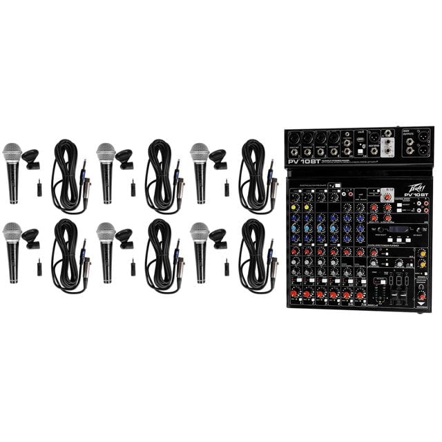 Peavey PV 10 BT 10 Channel Compact Mixing Mixer Console with Bluetooth ...
