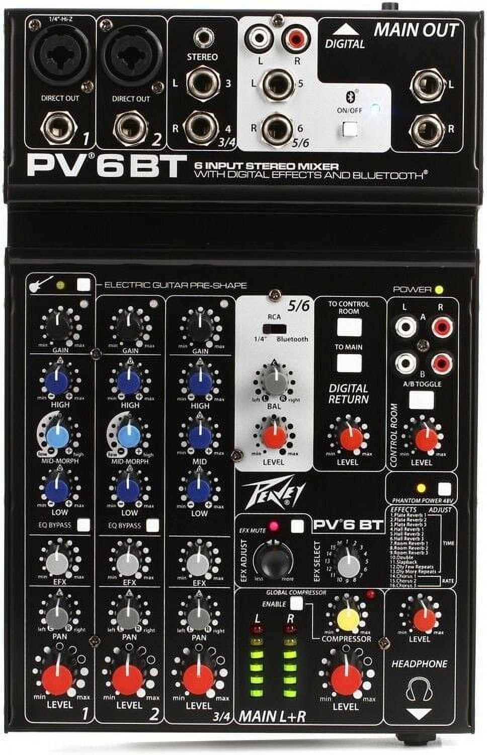 Peavey PV 6 BT Mixer with Bluetooth - Walmart.com