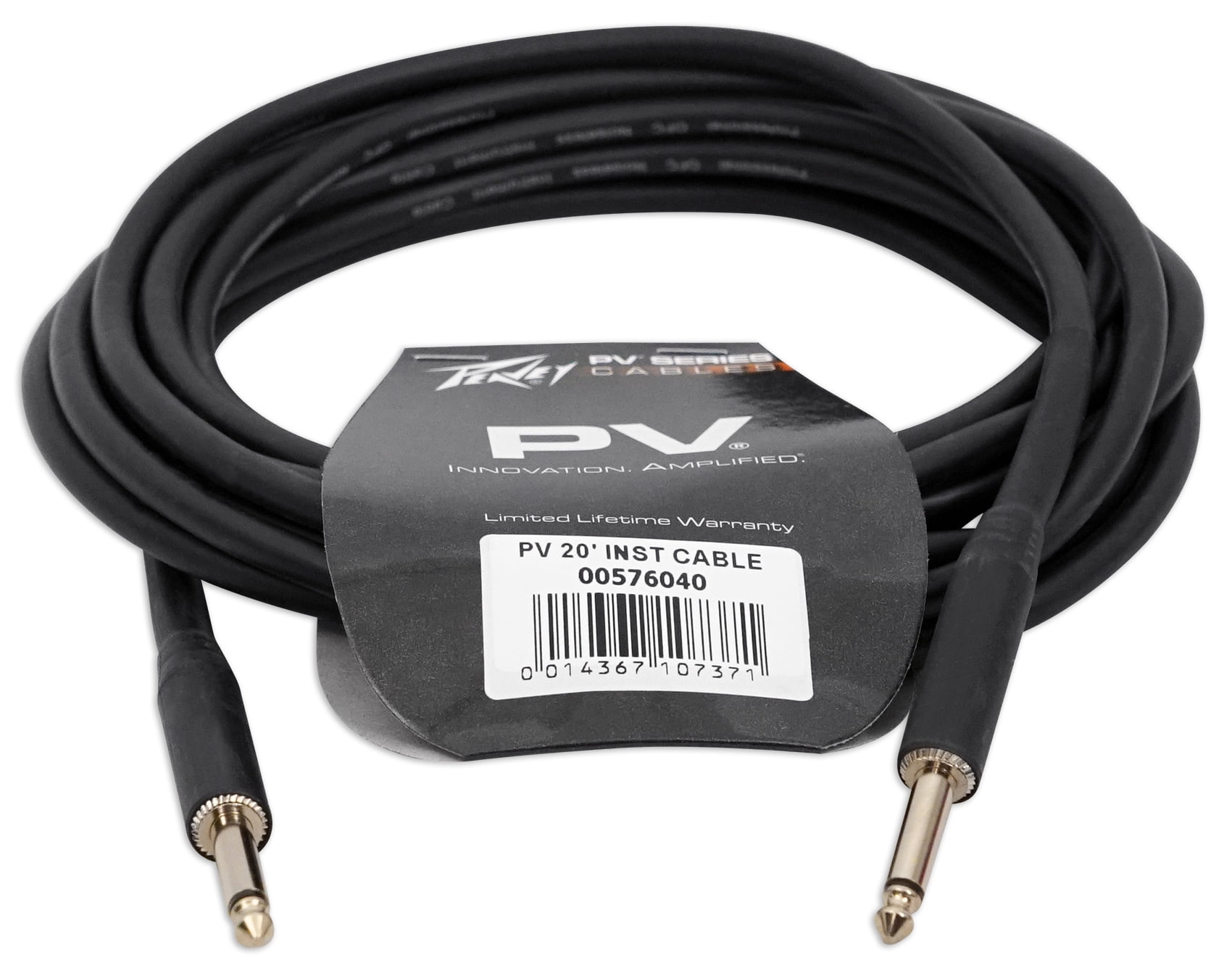 Peavey Pv 20' Ft. Instrument Guitar 1/4" to 1/4' Cable - Walmart.com