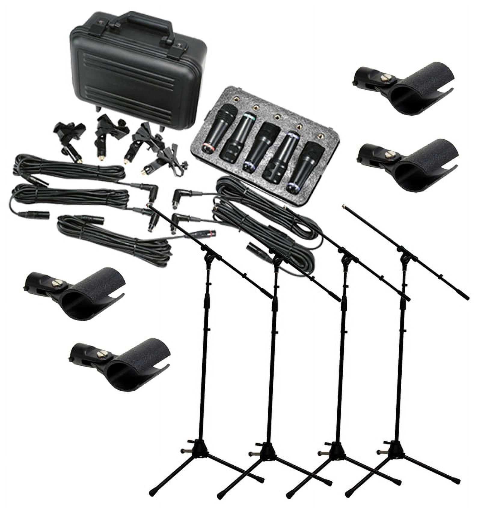 Peavey Pvm Dms-5 Drum 5 Piece Recording Mic Package & (4) Microphone ...