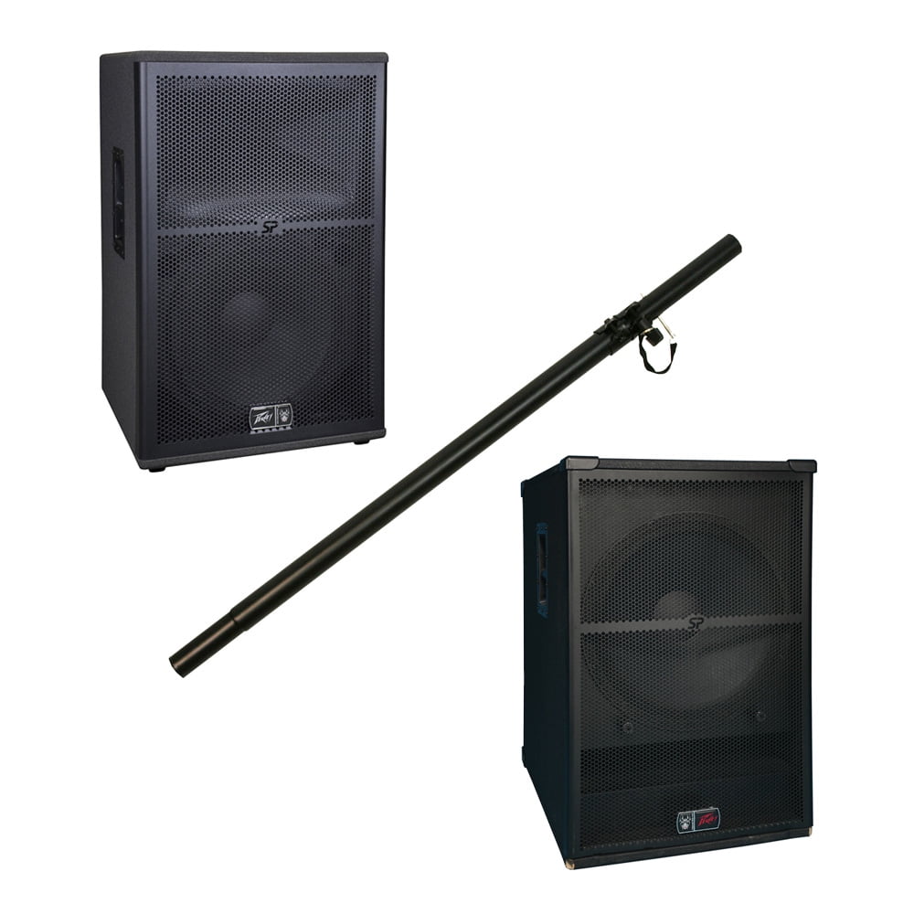 Peavey SP 2 & SP 118 Pro Audio DJ Passive PA Speaker & Sub Package w ...