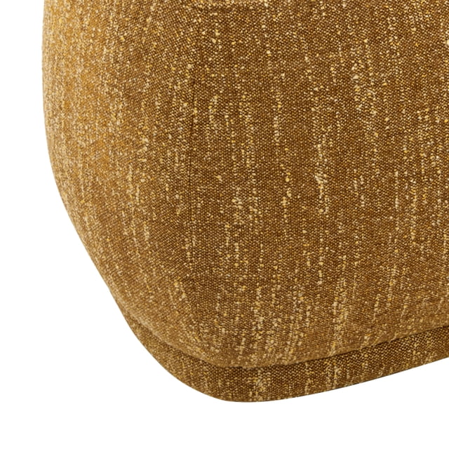 Pebble 26" Rounded Triangle Cocktail Ottoman,Mustard Yellow Tweed ...