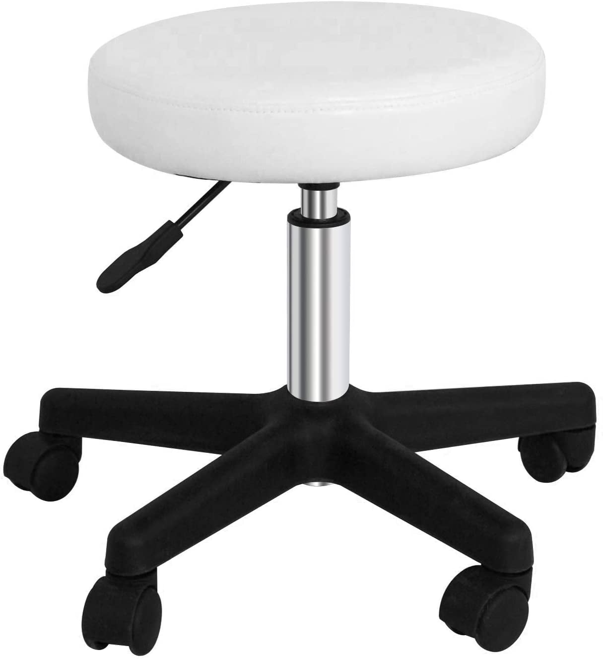Pebble Adjustable Swivel Rolling Stool Chair with Wheels for Home ...