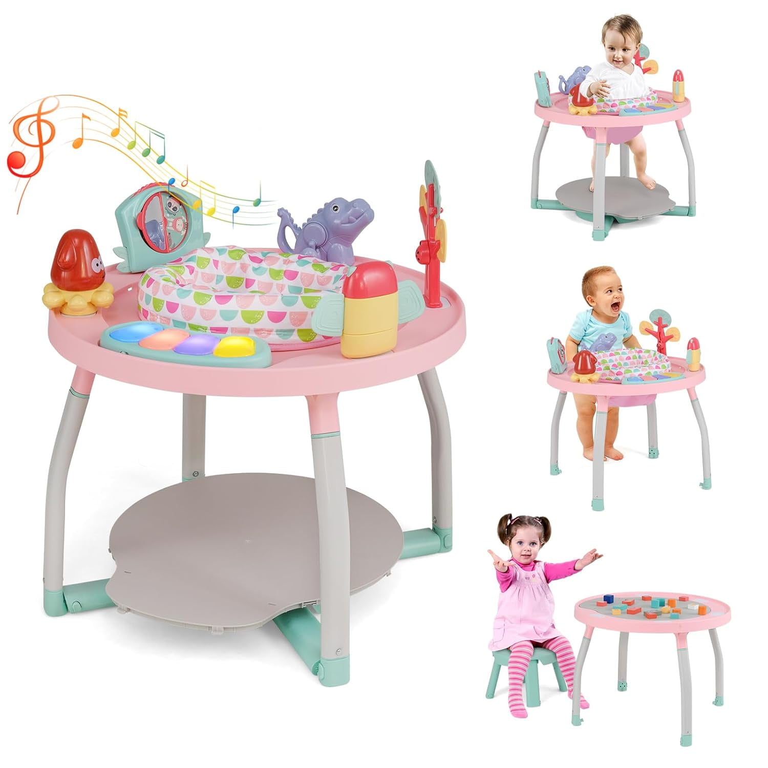 Pebble Baby Activity Center, 5 in 1 Infant Jumper & Standing Play Table ...