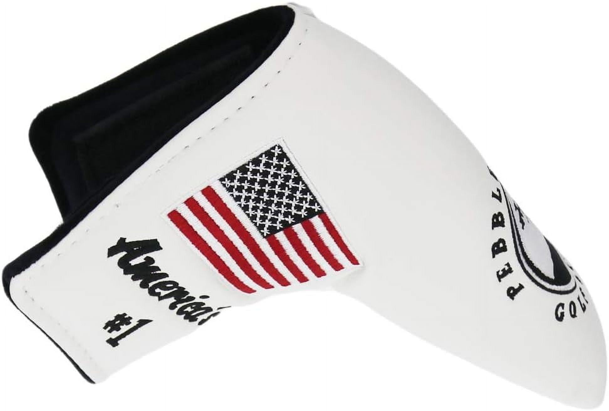 Pebble Beach Golf Head Cover Putter Blade Cover USA Flag for Scotty ...