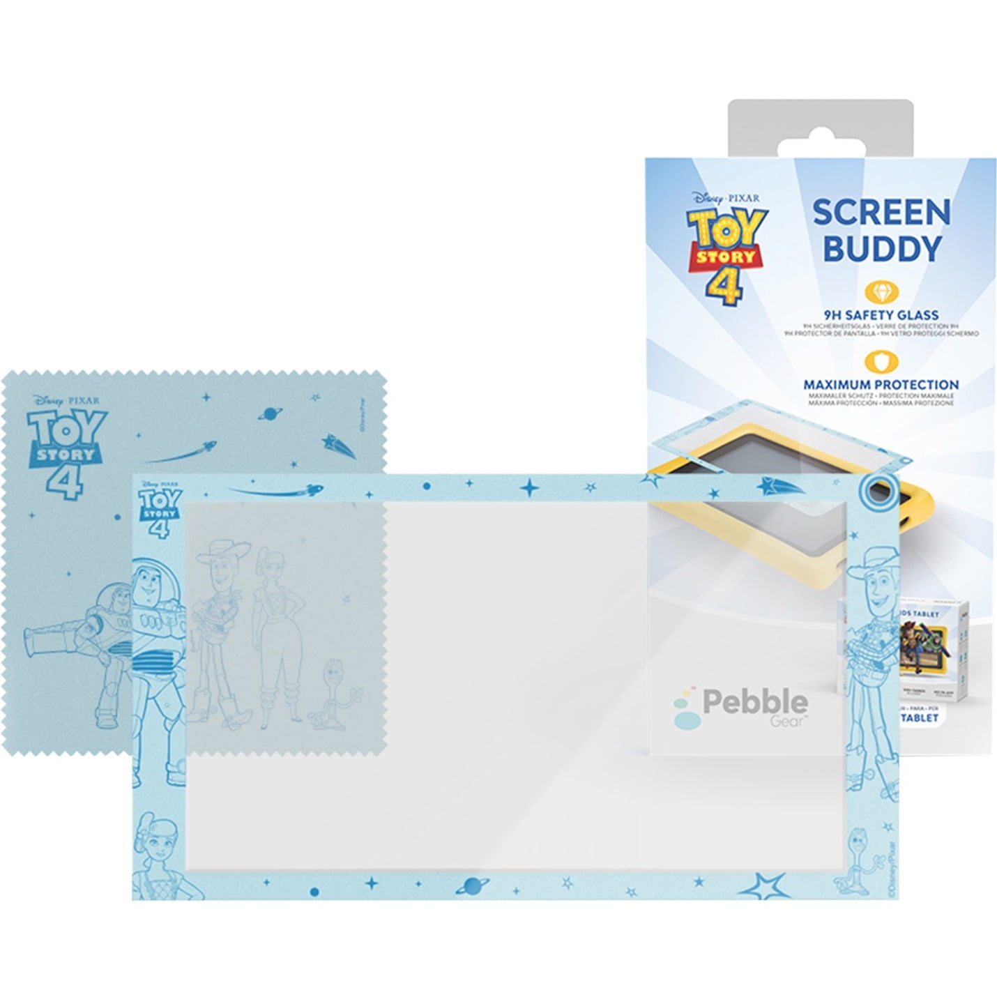 Pebble Gear Toy Story Screen Buddy Clear - 9H Safety Glass Tablet ...