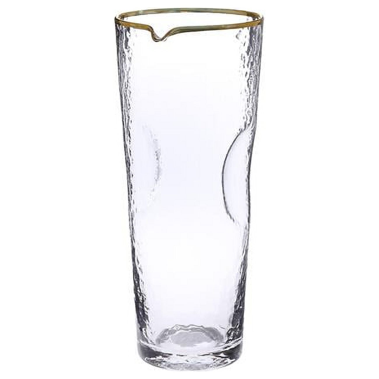 Pebble Glass Water Pitcher with Gold Rim - Walmart.com