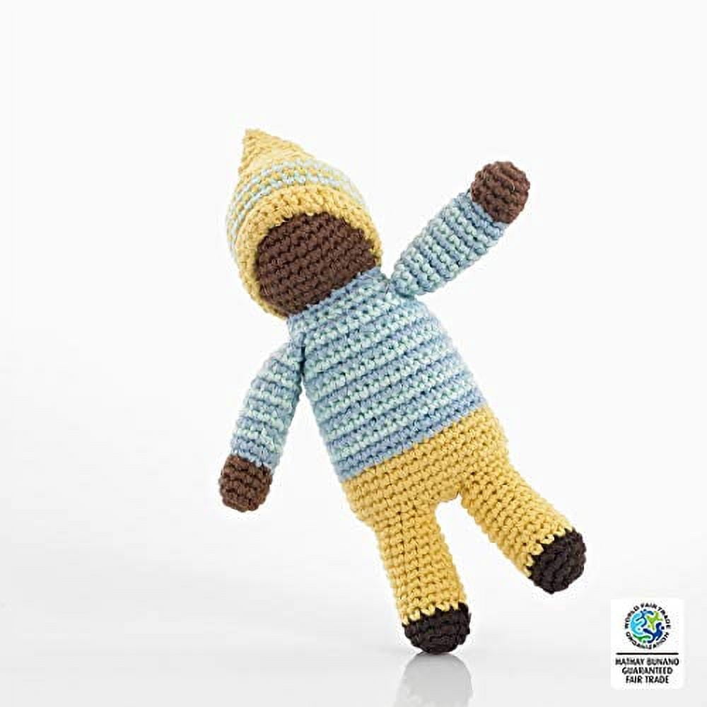 Pebble Handmade Pixie Rattle - Daffodil - Yellow Crochet Fair Trade ...