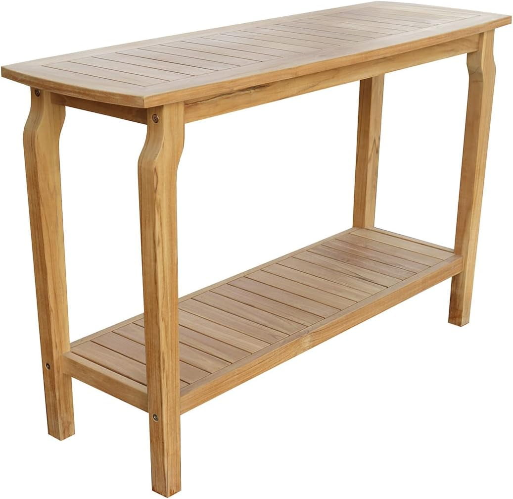 Pebble Lane Living Capri Grade A Teak Outdoor Console Table - Walmart.com
