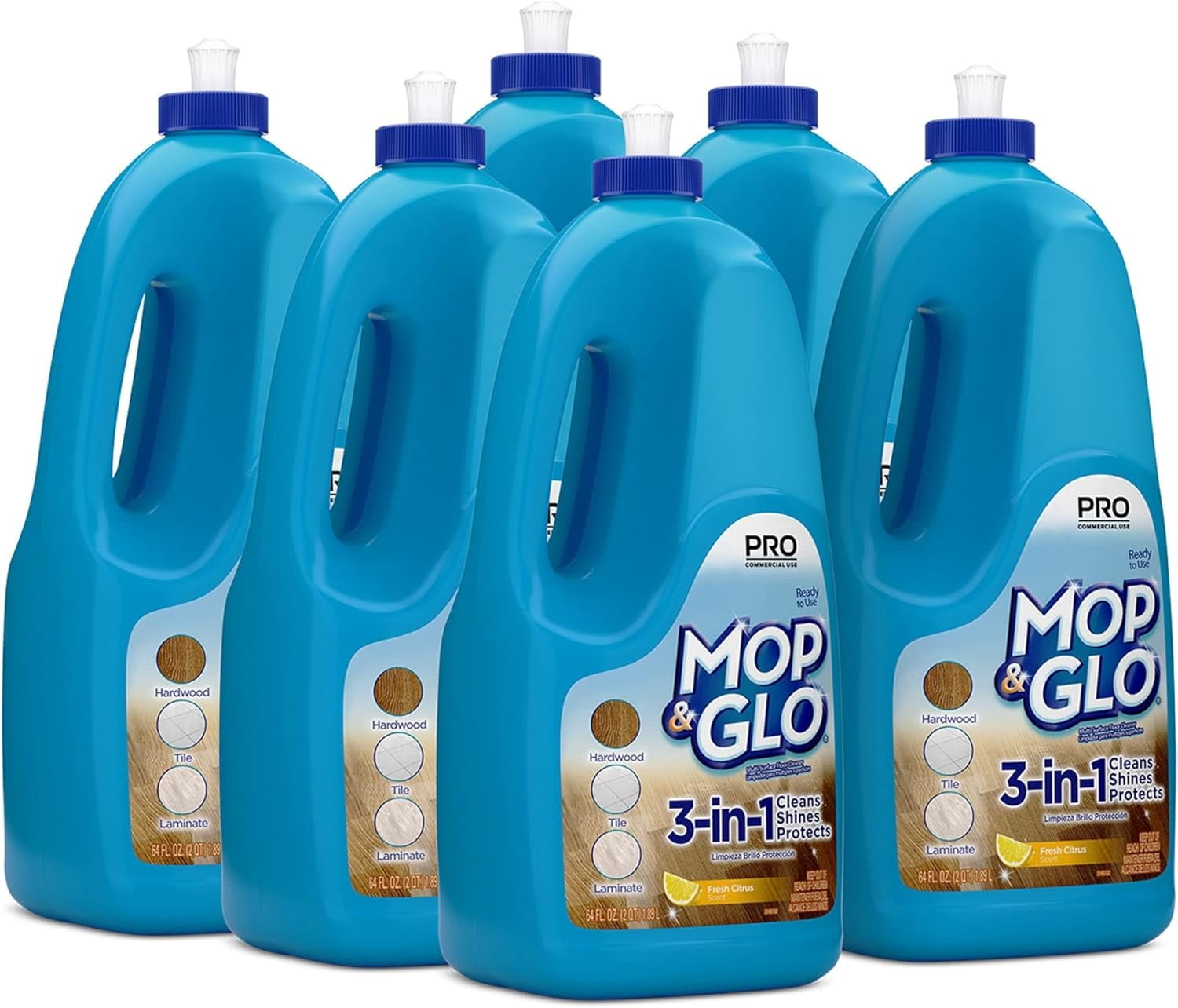 Pebble Multi-Surface Floor Cleaner, Lemon Scent, 64 Oz Bottle, Case Of ...