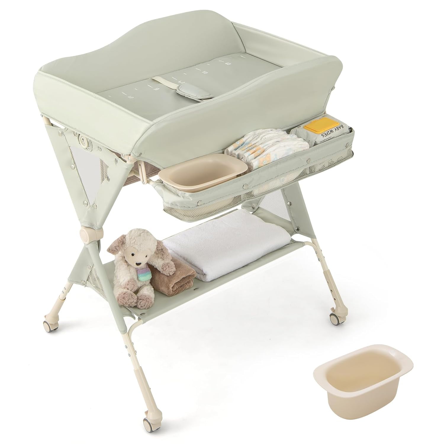 Pebble Portable Baby Changing Table, Foldable Diaper Changing Station w ...