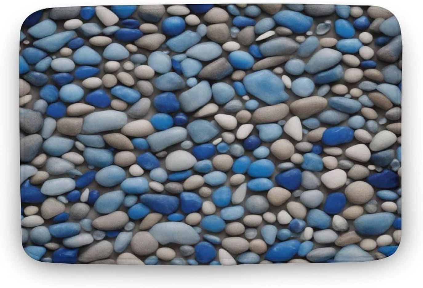 Pebble Stone Cobblestone Bath Rugs,Shower Rugs, Flannel Non-Slip Funny ...