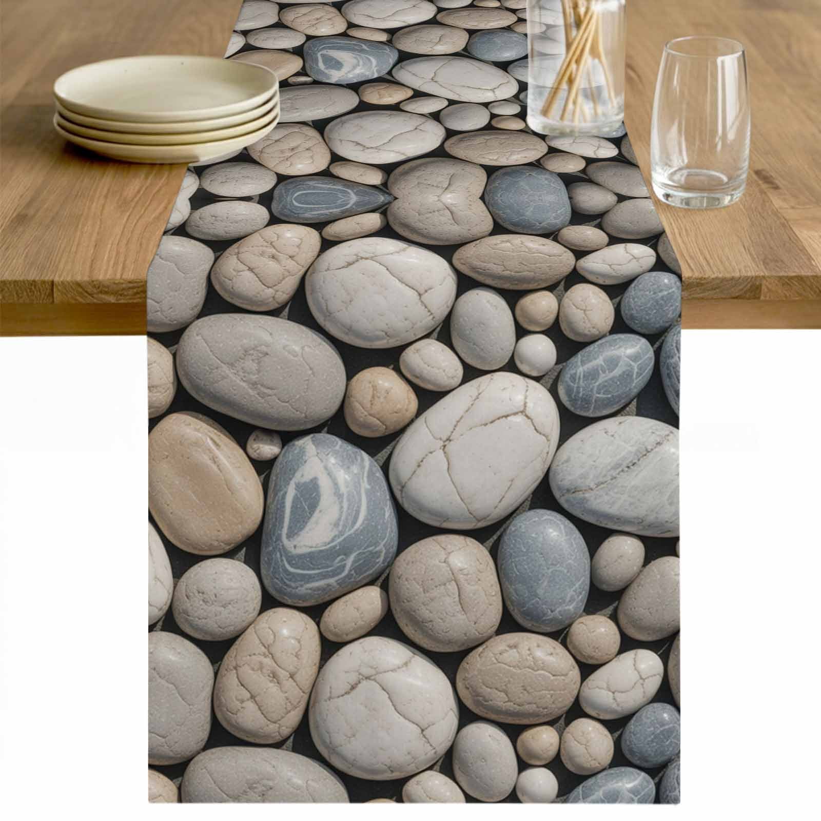Pebble Stone Table Runner 72 Inches Long Farmhouse Dress Scarves ...
