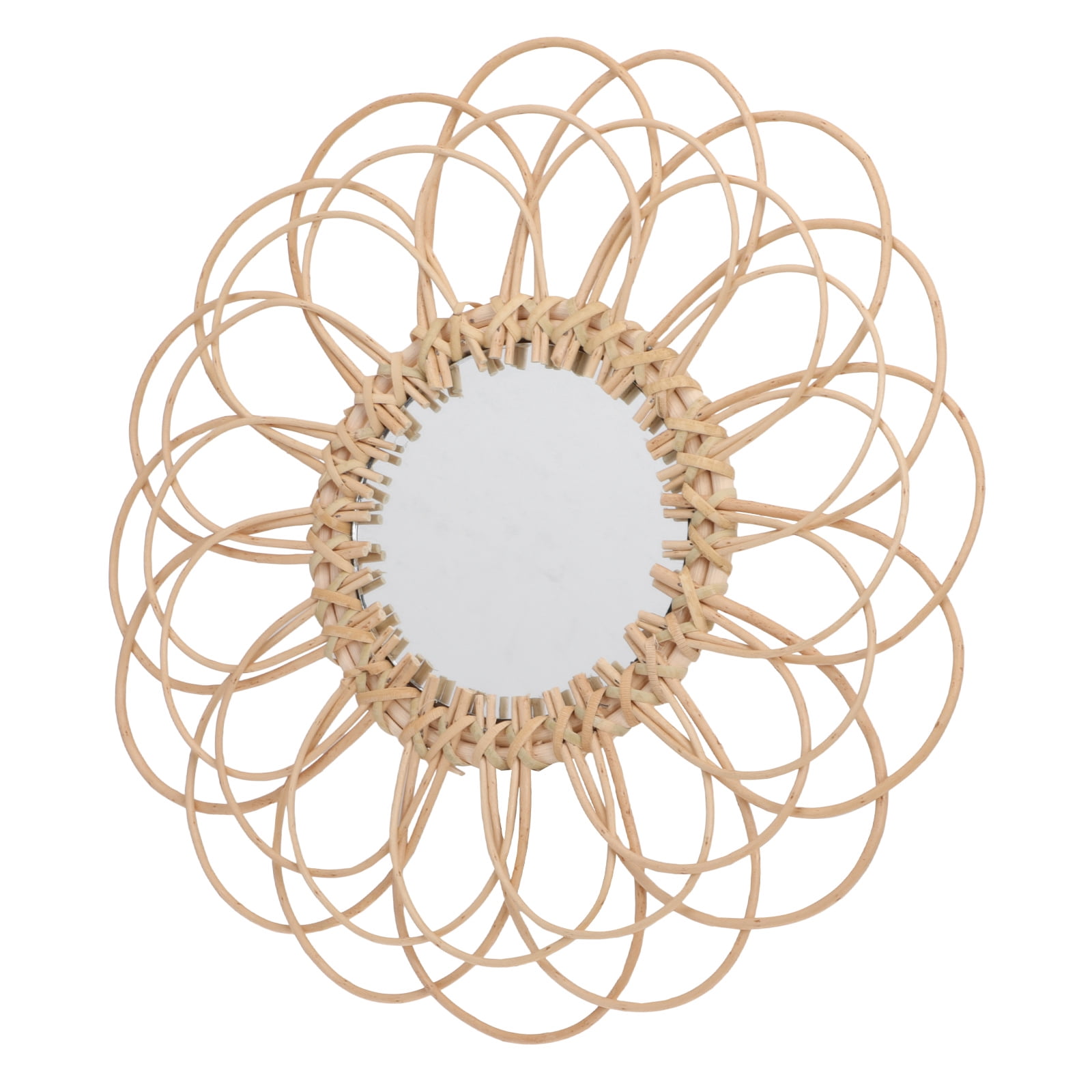 Pebble Wall Decor Hanging Mirror Decorative Mirrors Wicker Bathroom ...