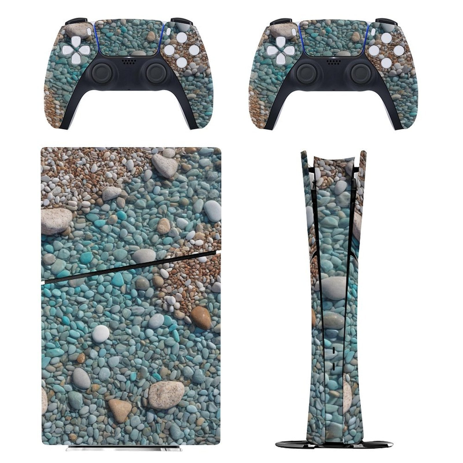 Pebbles And Water Console Skin Bundle for PS5 Pro Slim Disc & Digital ...