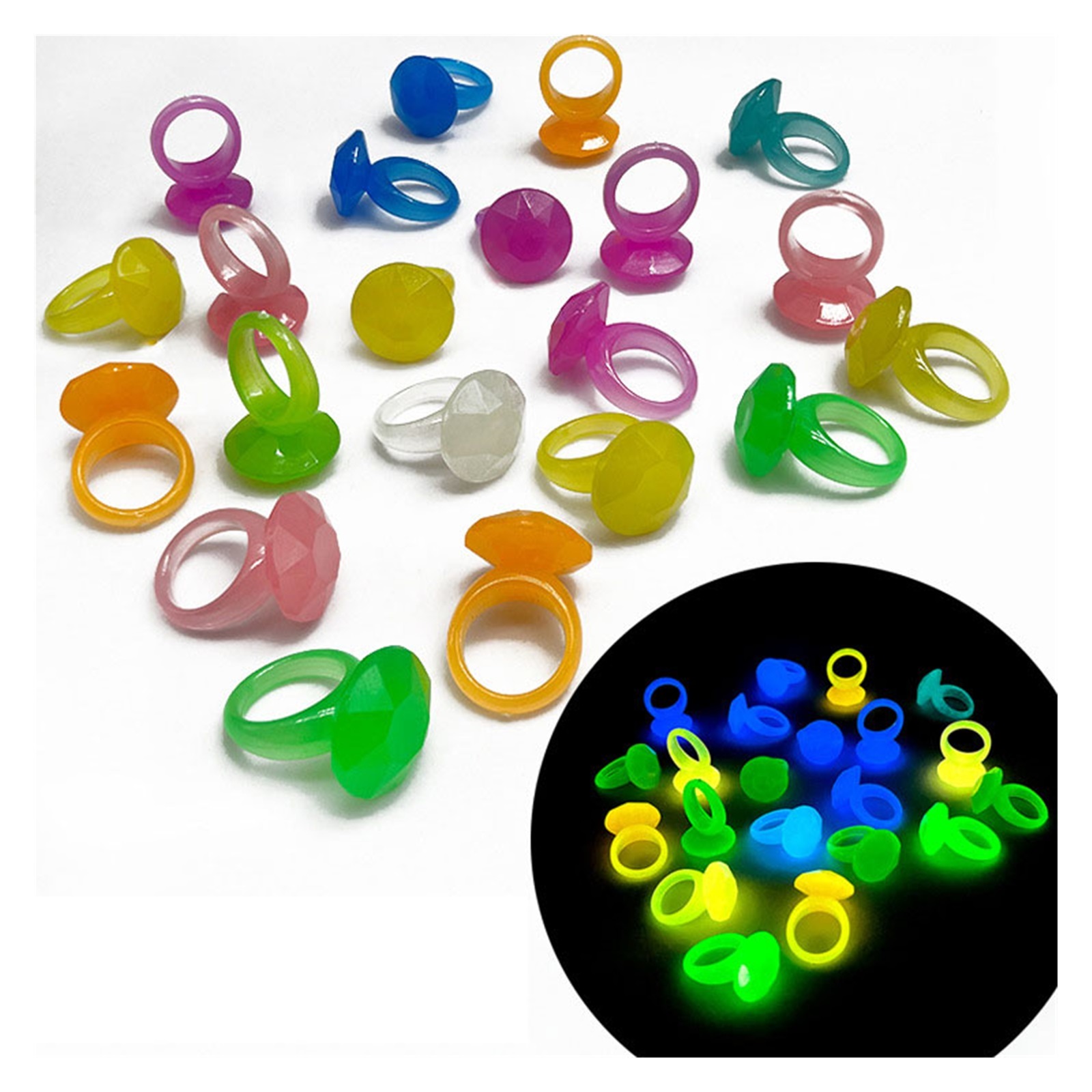 Pebbles, Crystal Stones Glow in the Dark Stones, Shiny Colorful Pebbles ...