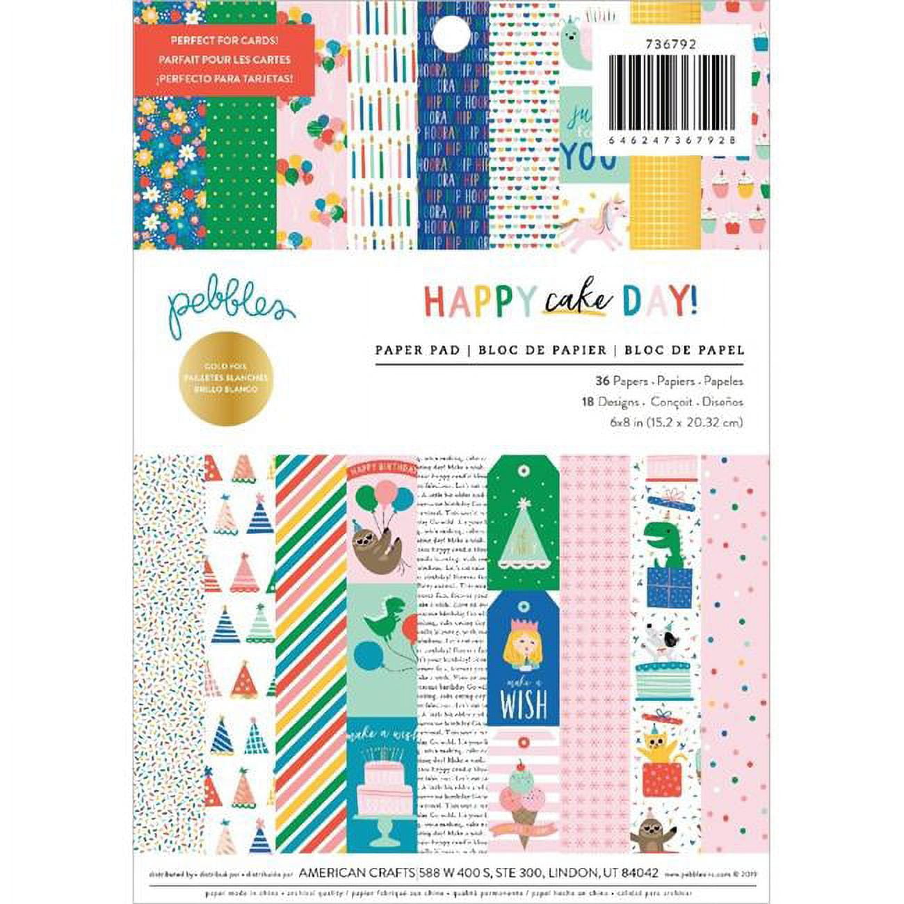 Pebbles Happy Cake Day Paper Pad 6x8 - Walmart.com