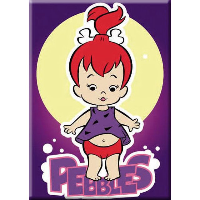 Pebbles Purple Background Refrigerator Magnet - Walmart.com