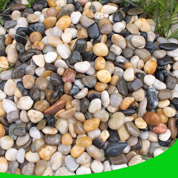Pebbles for Plants 18 lb Natural River Rocks Garden Decorative Stones ...