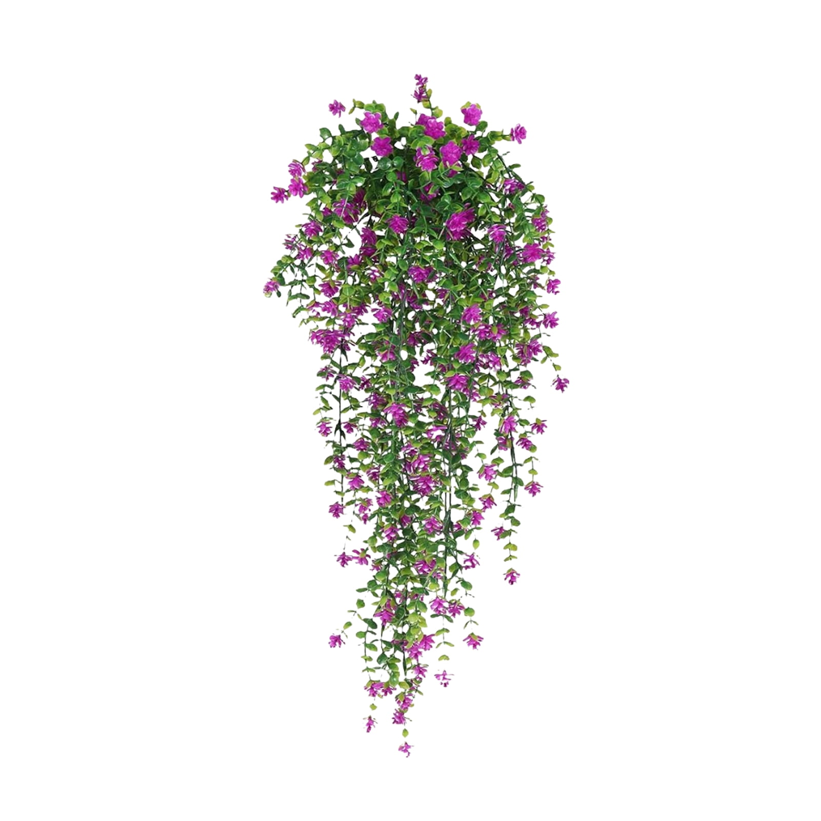 Pebbuoy 1/2Pcs Hanging Artificial Flower Vine UV Resistant Faux ...