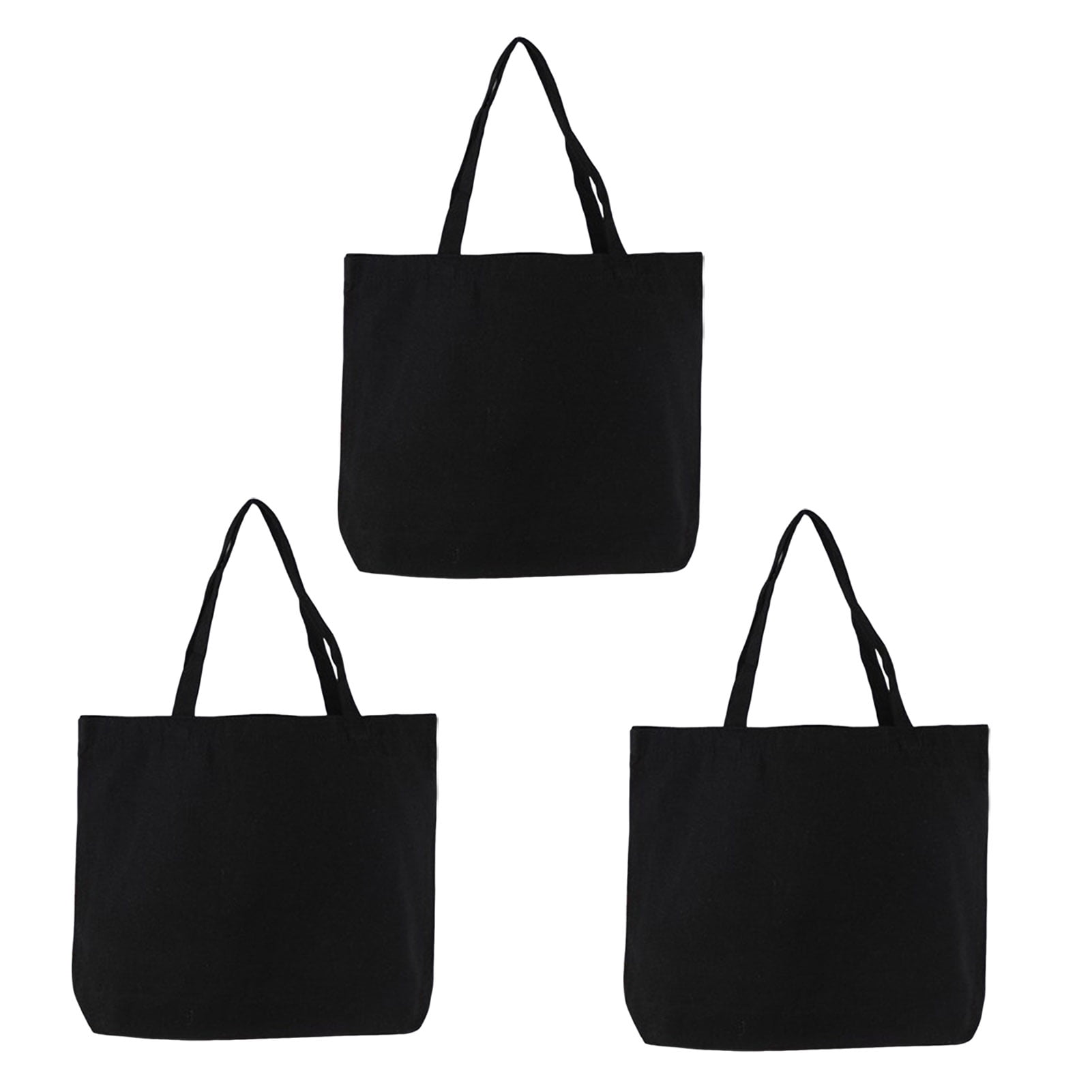 Pebbuoy 1/3/6 Pcs Canvas Bag Large Capacity Max Load Bearing Reusable ...